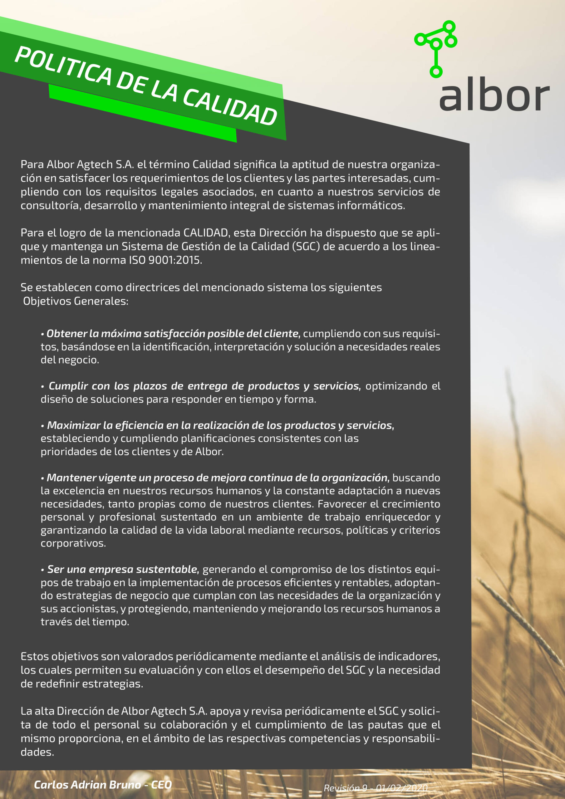 Quienes somos – Albor Agro – Software para la gestión agropecuaria